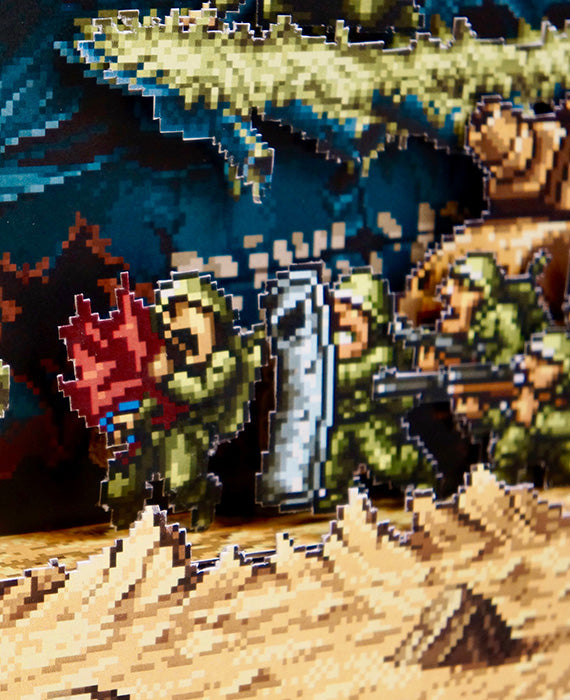 Cuadro Diorama 3D Metal Slug – Escena de batalla en la jungla (Pixel ...