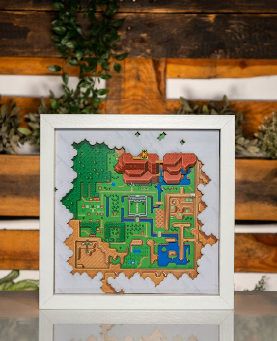 Cuadro Diorama 3D The Legend of Zelda – Mapa de Hyrule (A Link to the ...